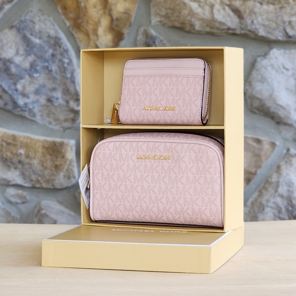 Michael Kors | Bags | Michael Kors Giftable Boxed Logo Set Pink | Poshmark